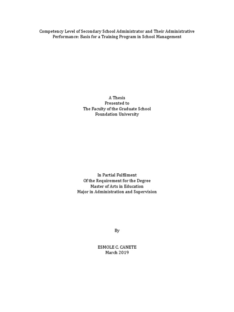 Training for Lower Secondary Administrators | PDF