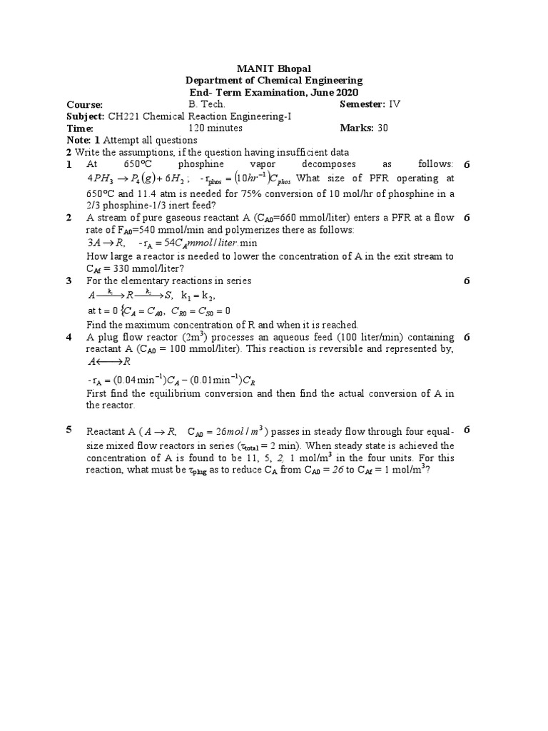 CRE End | PDF | Science & Mathematics