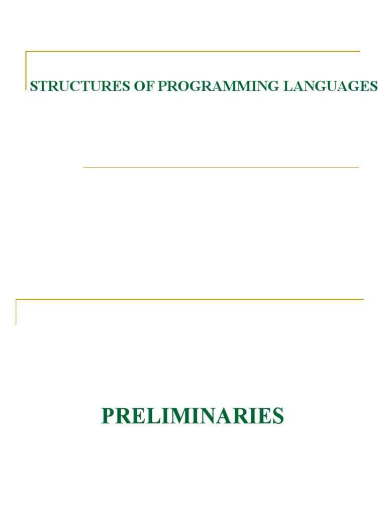 Structures of Programming Languages | PDF | Programming Language ...