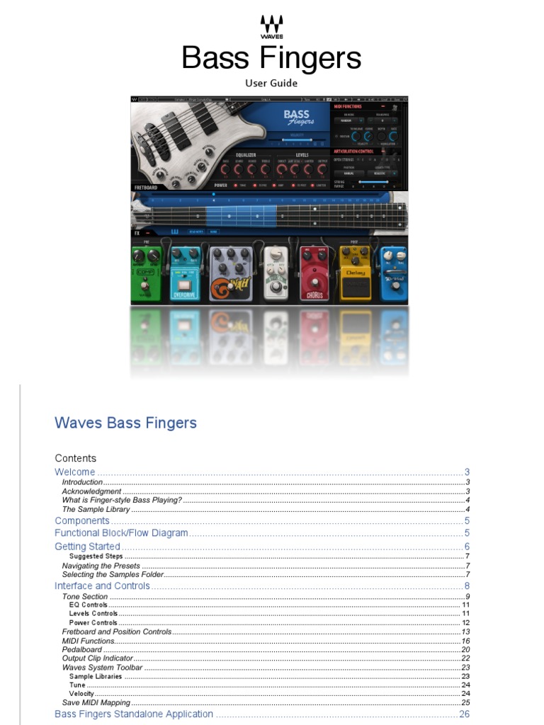 Waves Bass Fingers User Guide | PDF | String Instruments | Equalization ...