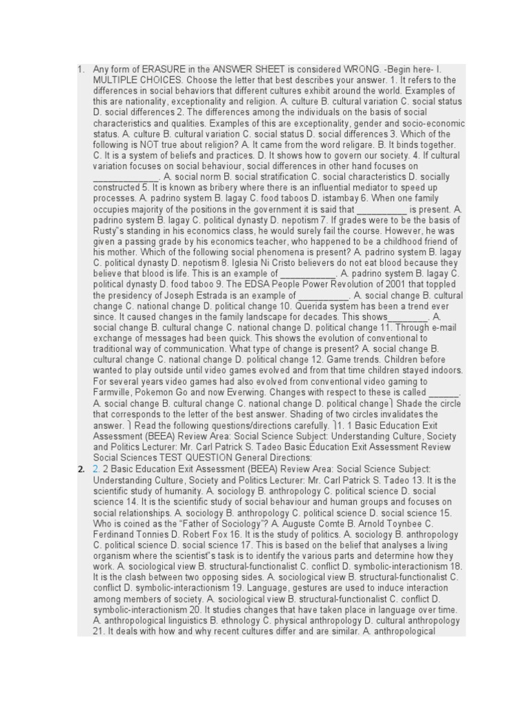 Ucsp 1 | PDF | Anthropology | Homo