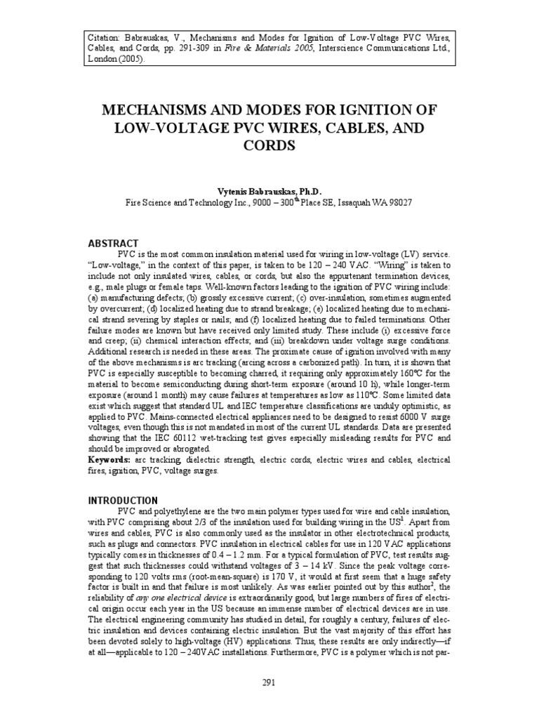 PVC Wiring Degradation PDF | PDF | Electrical Breakdown | Insulator ...