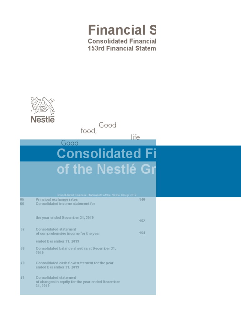 2019-Fin ST Nestle | PDF | Equity (Finance) | Financial Statement