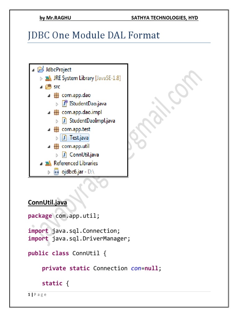JDBC - Project - Model - Code. Project Model Code | PDF | Sql | Java ...