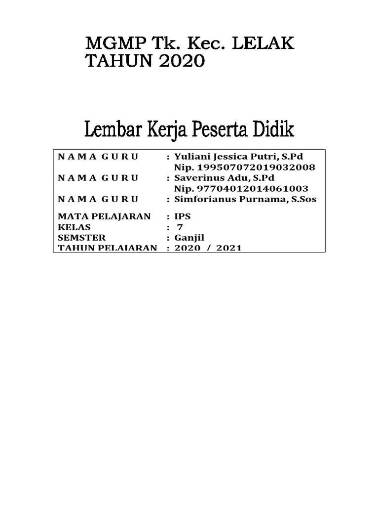 Lkpd Kelas 7 Pdf