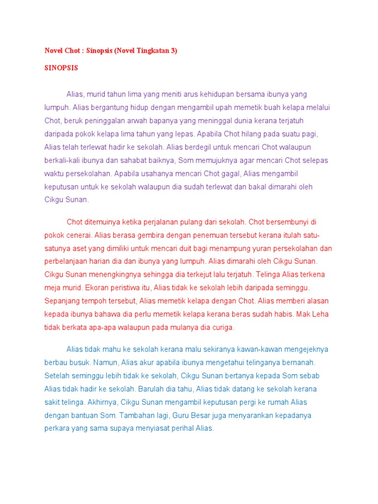 Novel Chot FULL | PDF