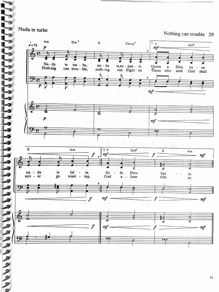 Nada Te Turbe - Music Piano | PDF