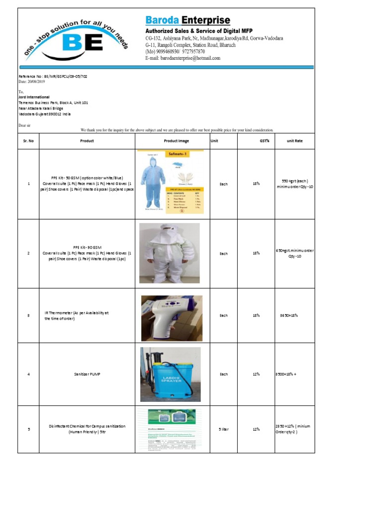 Face Mask, Gloves, PPE Kit Offer Price PDF | PDF | Business