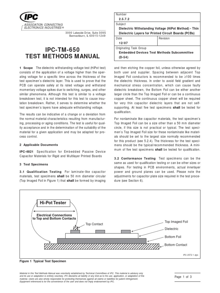 Hi Pot Test PDF | PDF | Capacitor | Printed Circuit Board