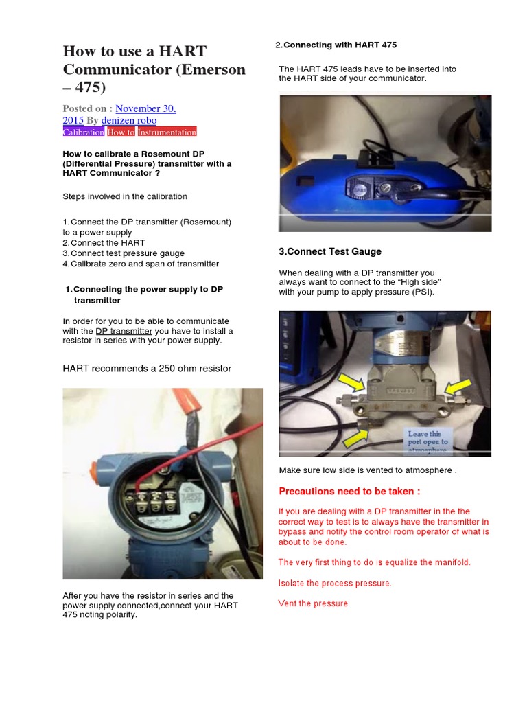 How To Use A HART Communicator | PDF | Calibration | Pressure Measurement