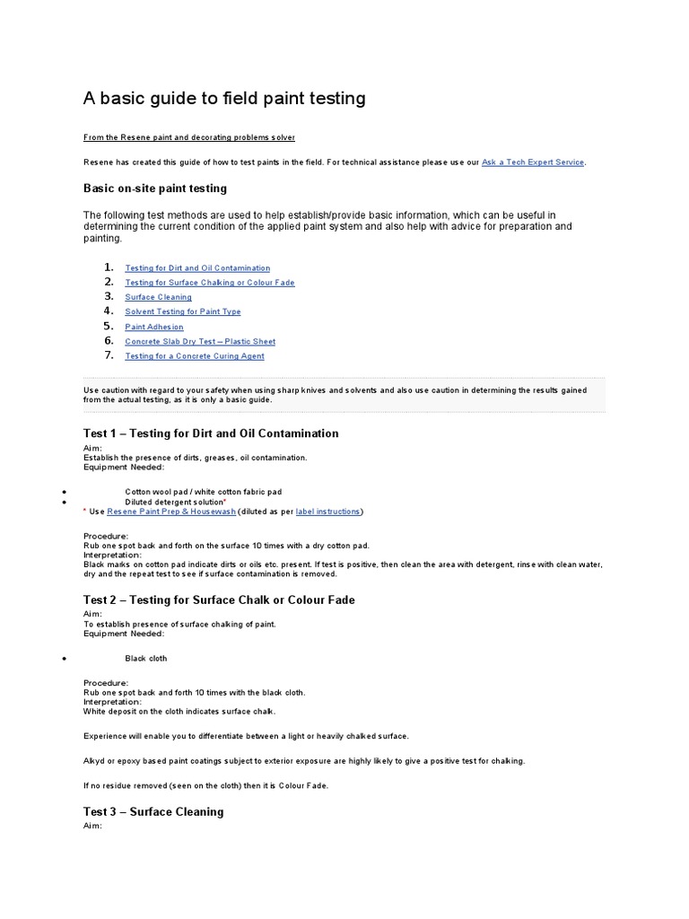 A Basic Guide To Field Paint Testing | PDF | Adhesion | Paint