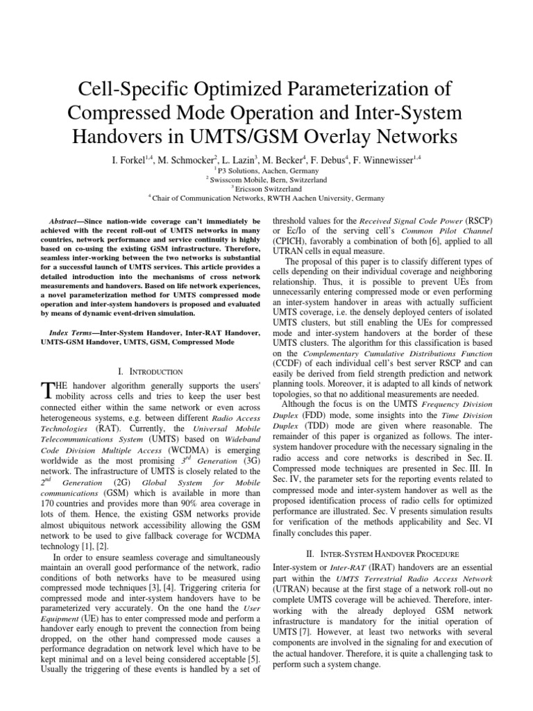 Capacity Based Handover | PDF | Technology & Engineering