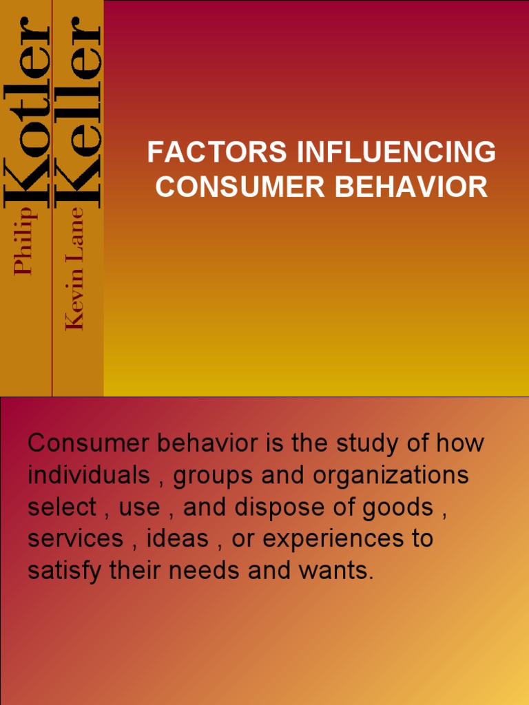 Factors Influencing Consumer Behavior | PDF | Consumer Behaviour | Memory