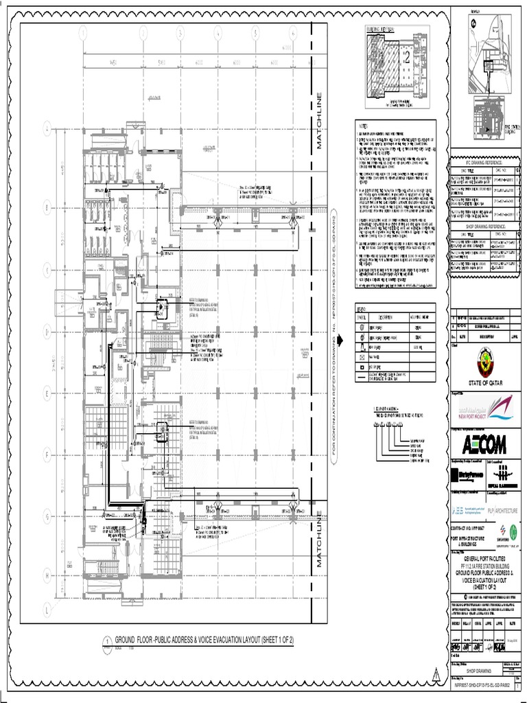 Ground Floor - Public Address & Voice Evacuation Layout (Sheet 1 of 2 ...