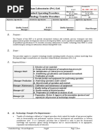 Technology Transfer Checklist For Sending Plant | PDF | Specification ...