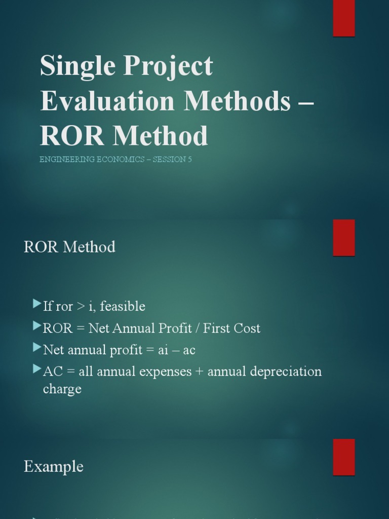 Session 5 - ROR Method (Supplementary) | PDF