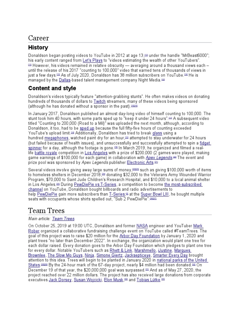 MR Beast | PDF | Pew Die Pie | You Tube