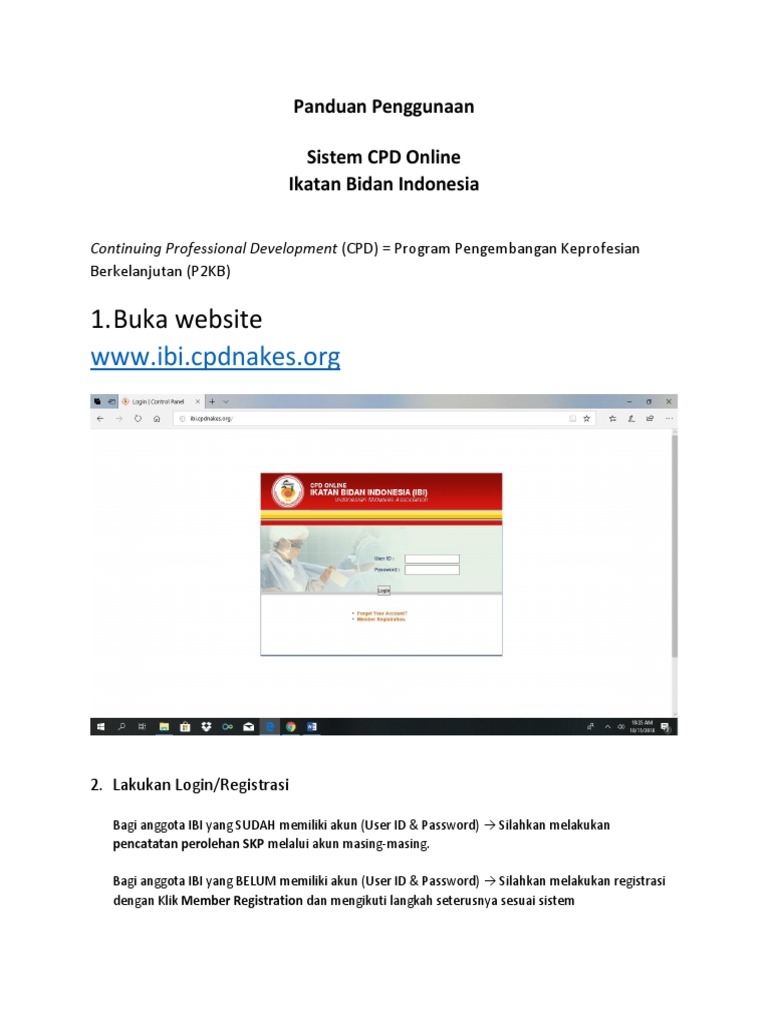 Panduan CPD Online IBI | PDF