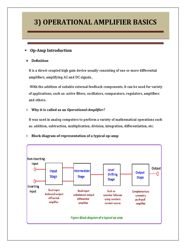 Operational Amplifier-IV | PDF | Operational Amplifier | Amplifier