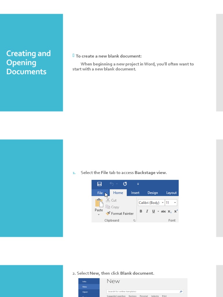 Creating and Opening Word Docs | PDF | Computer File | Operating System ...
