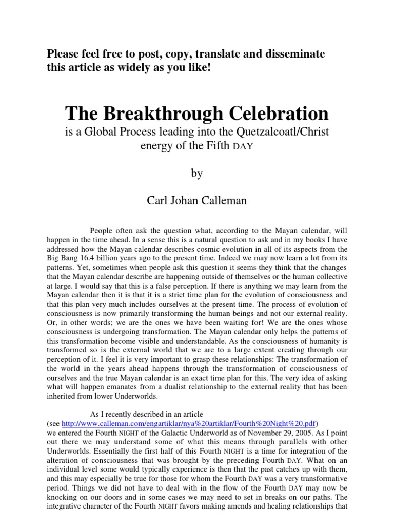 The Breakthrough | PDF | Consciousness | Meditation