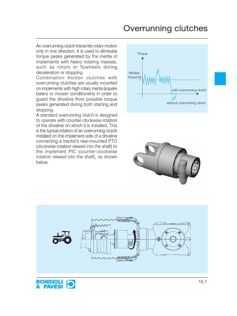 Overrunning Clutches: Torque | PDF | Clutch | Tractor