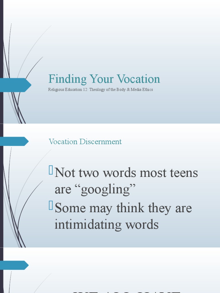 Finding-Your-Vocation - Religious Education | PDF | Prayer | Eucharist