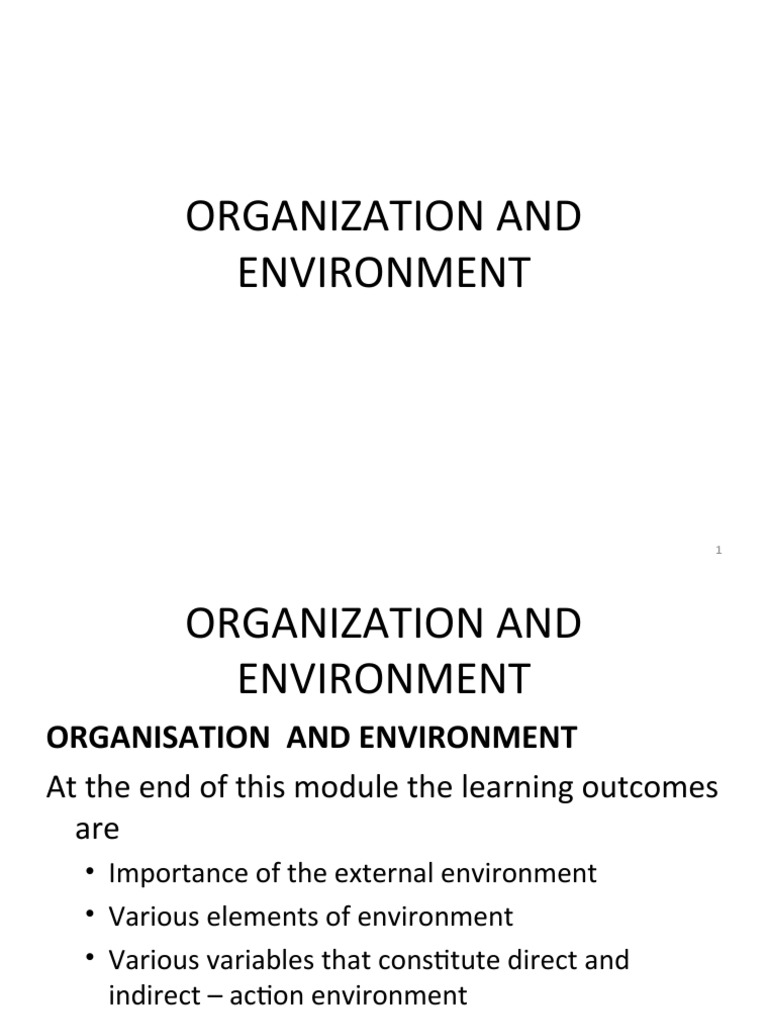 2 Organization and Environment | PDF | Stakeholder (Corporate ...
