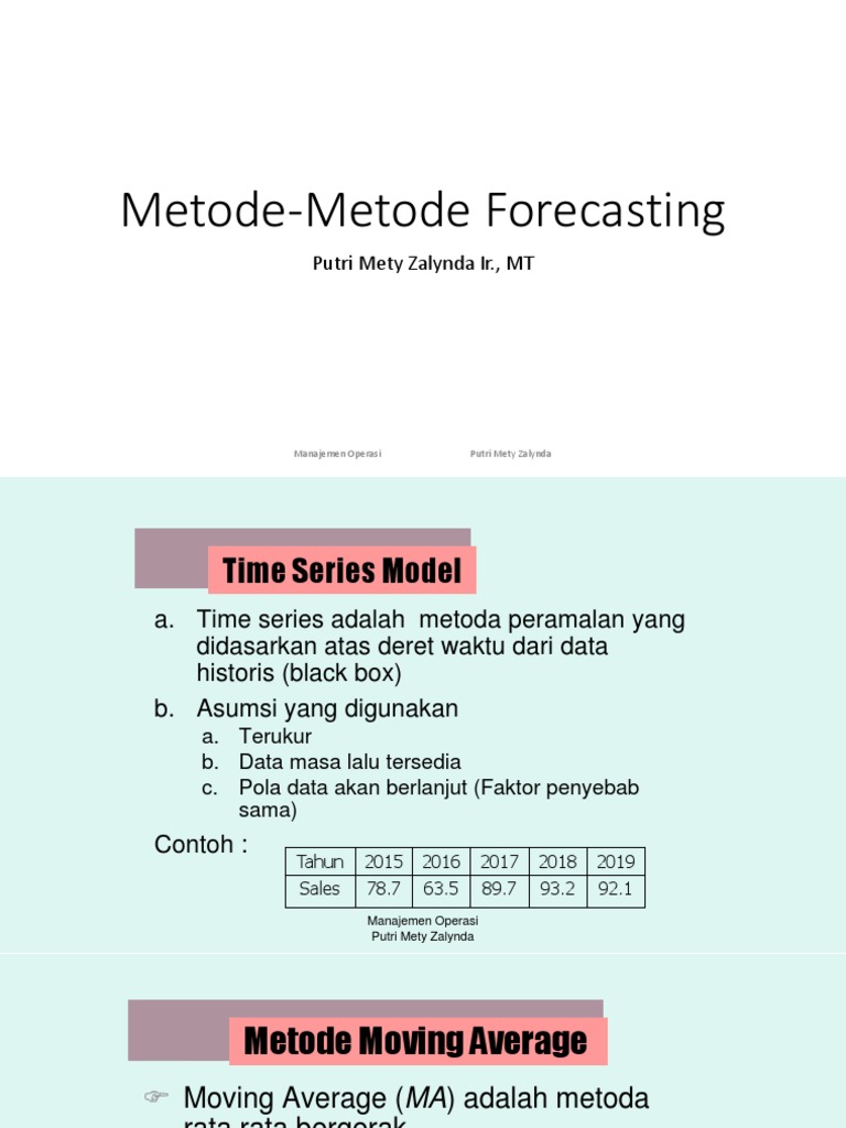 M 4 - Metode-Metode Forecasting PDF | PDF