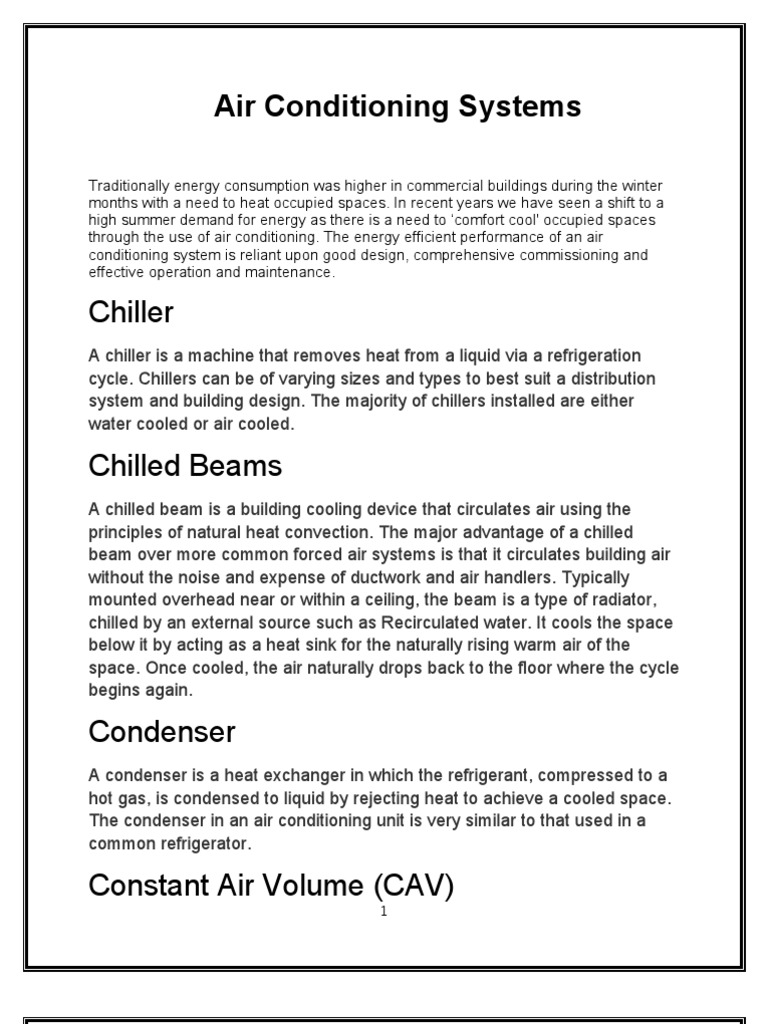 Air Conditioning Systems | PDF | Air Conditioning | Hvac
