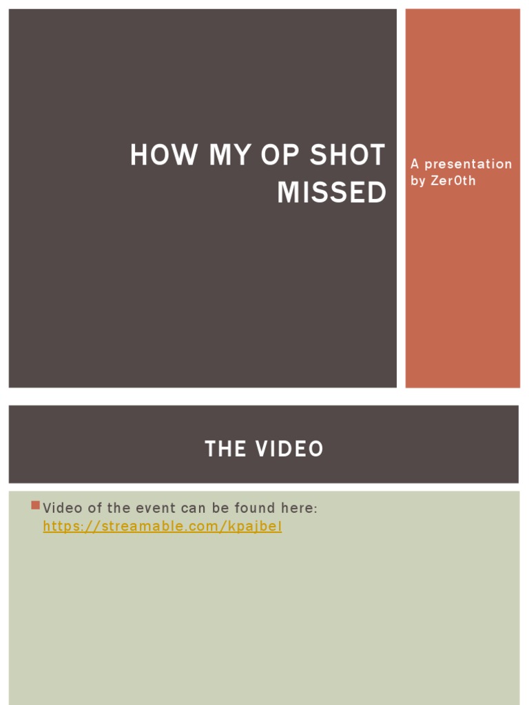 How My Op Shot Missed | PDF