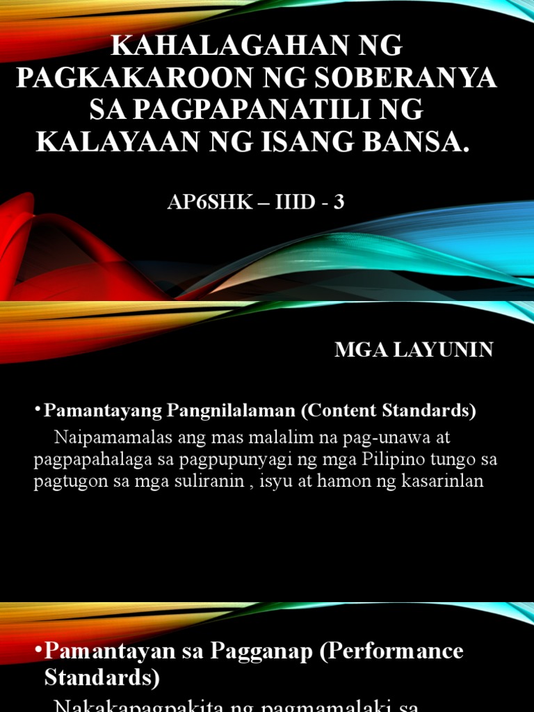 COT 4 - AP 6 Soberanya | PDF