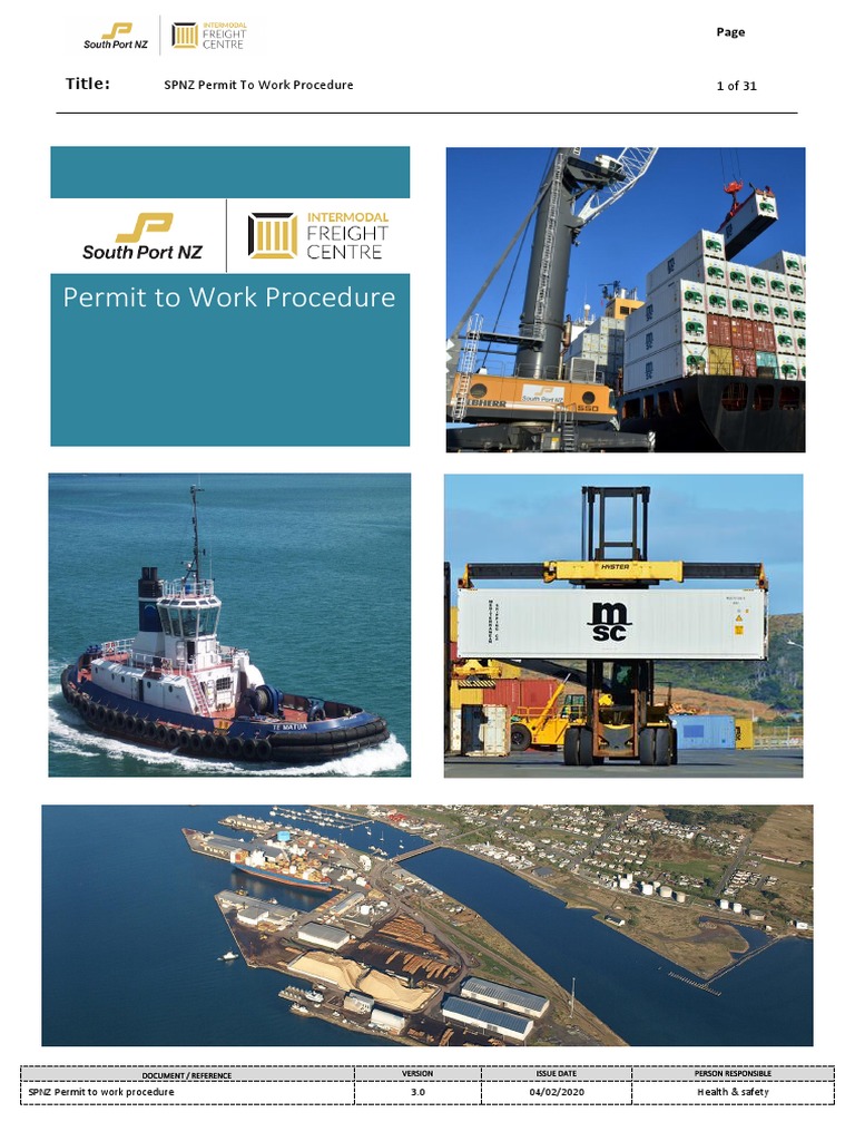 Permit To Work Procedure: Title | PDF | Underwater Diving ...