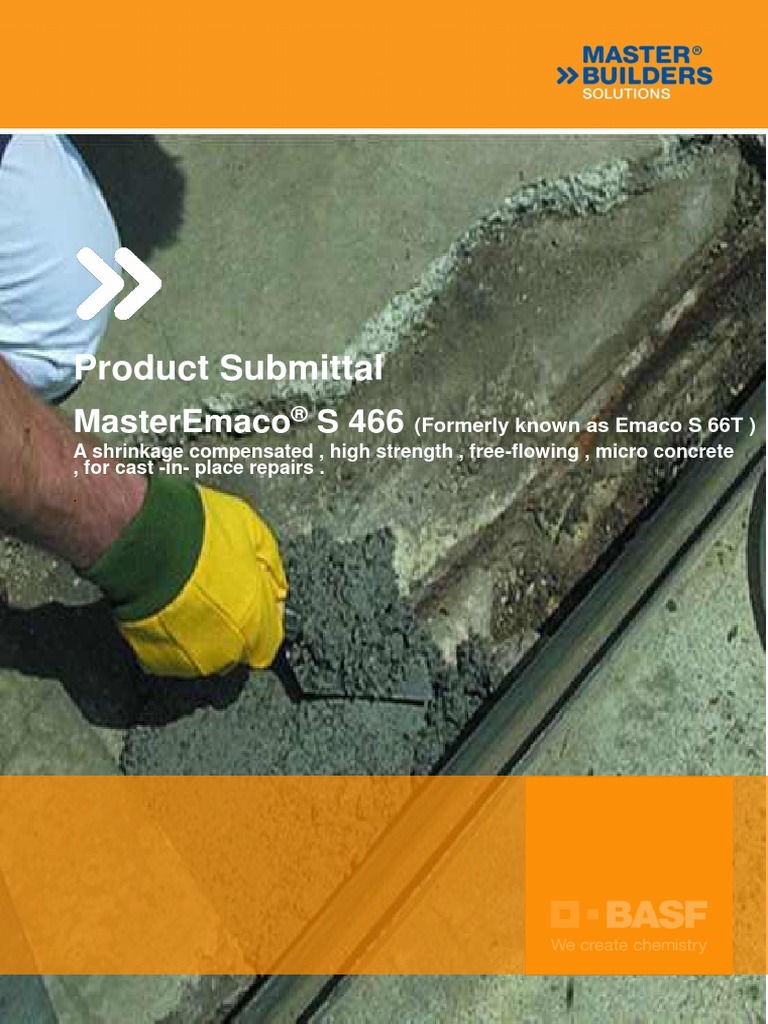 MasterEmaco S466 PDF | PDF | Strength Of Materials | Concrete