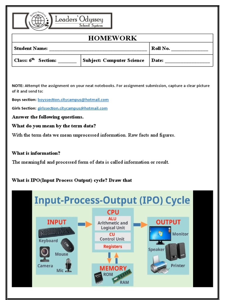 6th Computer - WEEK#7 Done (Solved) | PDF