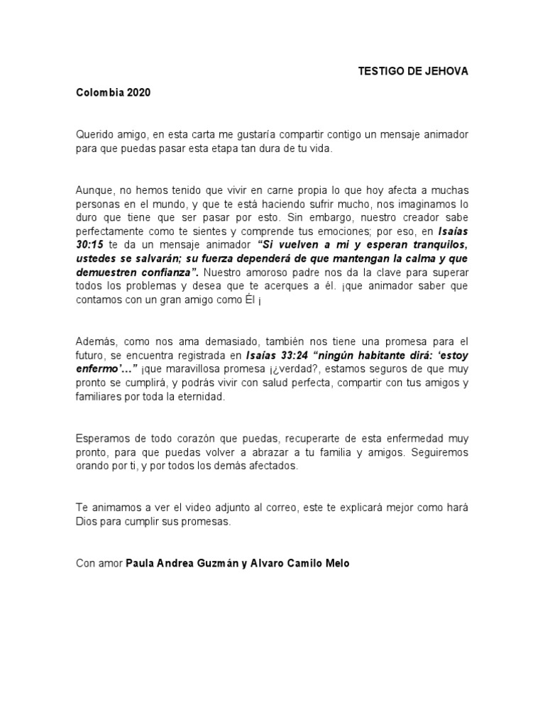 Carta de Animo Con Paula | PDF