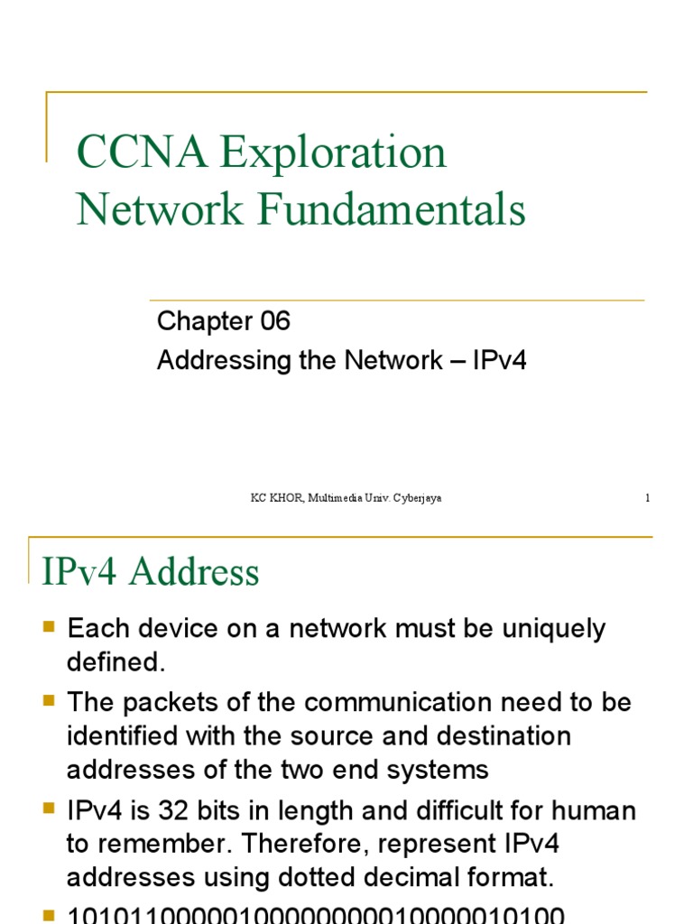 Chapter06-V1 0 | PDF | Internet Protocols | Ip Address