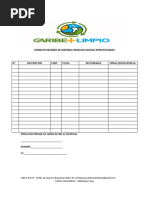 Formato Planilla de Control de Residuos Solidos | PDF | Residuos | Science