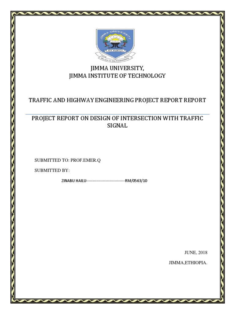 Project Report On Design of Intersection PDF | PDF | Lane | Pedestrian ...