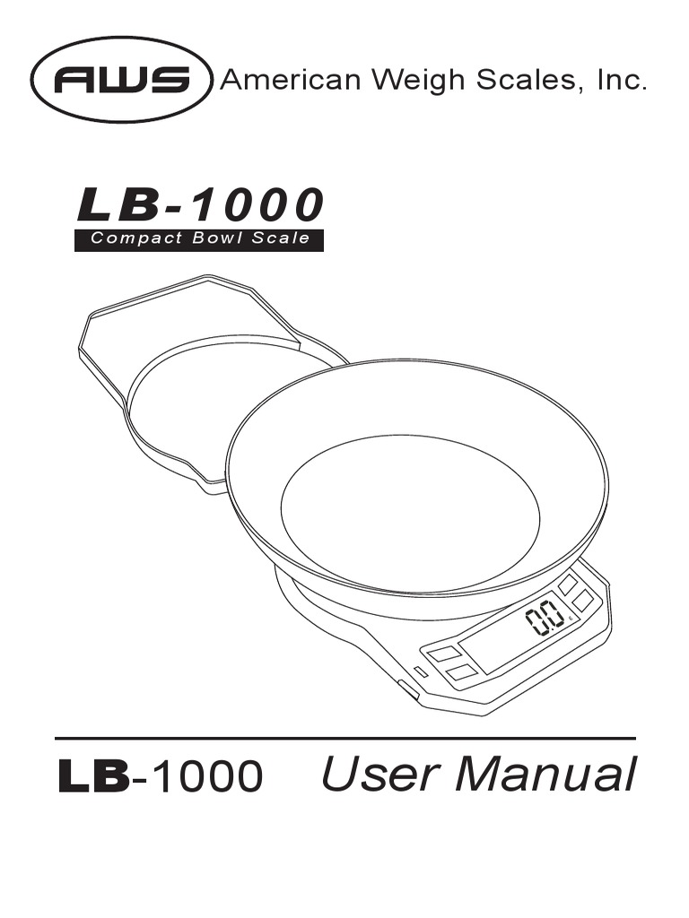 User Manual: American Weigh Scales, Inc | PDF | Troy Weight | Weight