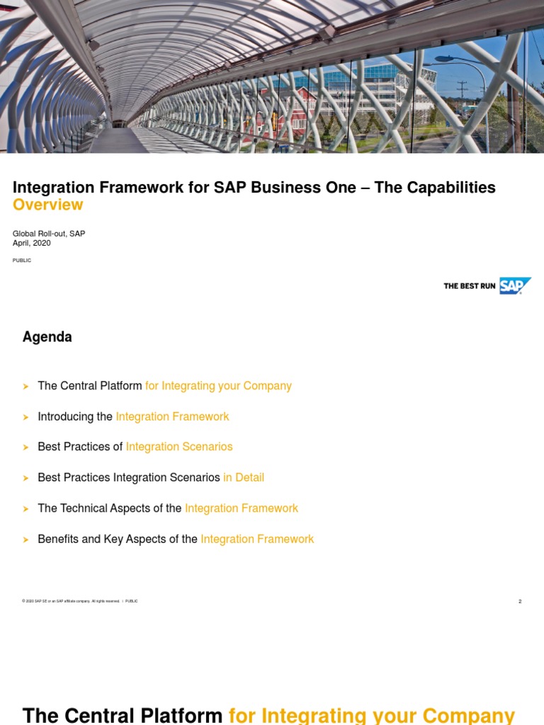 Integration Framework For SAP Business One - Overview - HelpPortal ...
