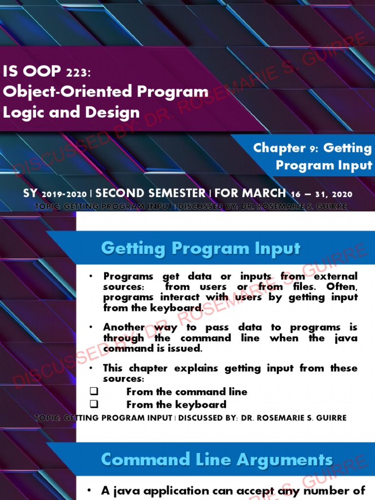 IS OOP 223: Object-Oriented Program Logic and Design: Chapter 9 ... IS OOP 223: Object-Oriented Program Logic and Design: Chapter 9 ...