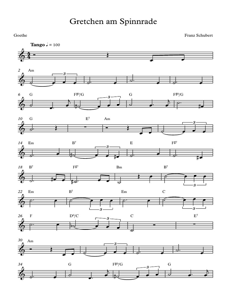 Gretchen Am Spinnrade - Full Score | PDF