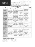 Rubrics For Drama Presentation | PDF | Body Language | Storytelling