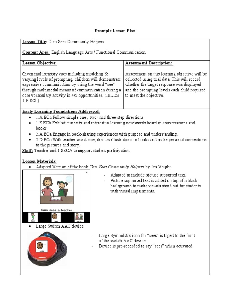 Example Lesson Plan | PDF | Reinforcement | Lesson Plan