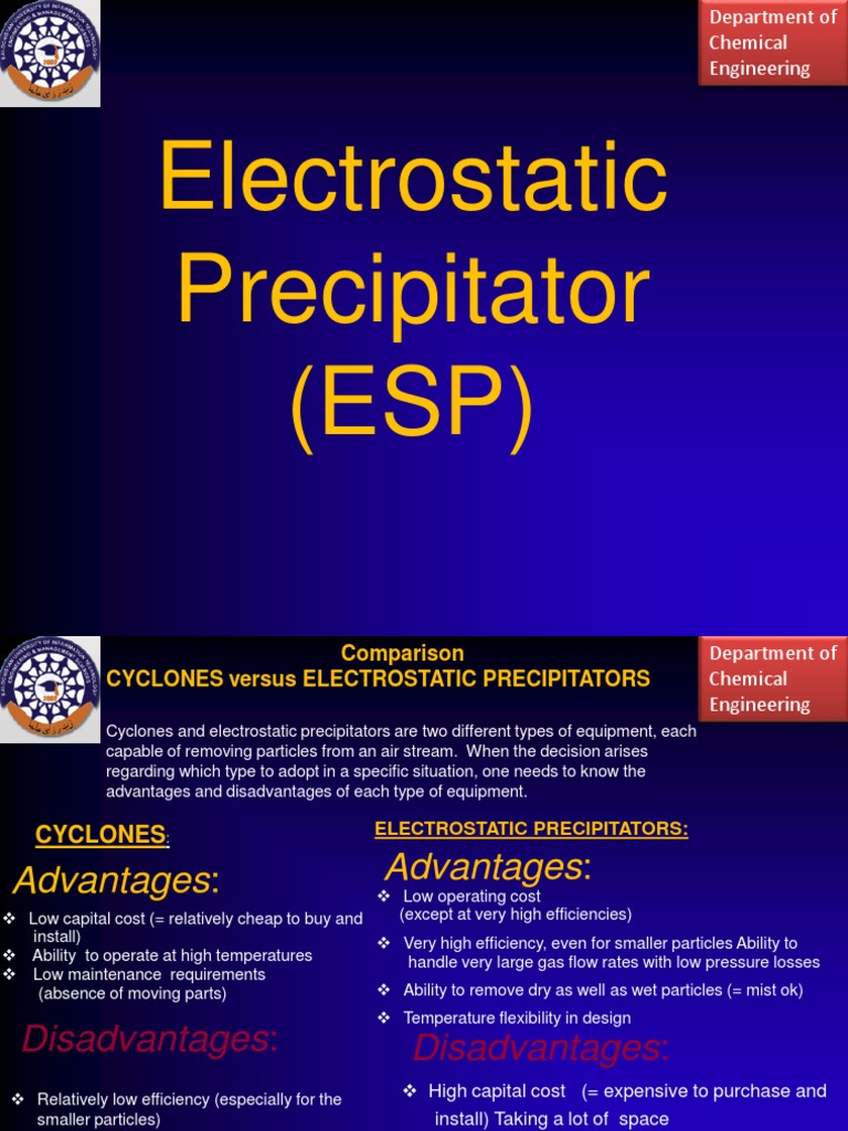 Electrostatic Precipitator (ESP) | PDF | Electrostatics | Phases Of Matter