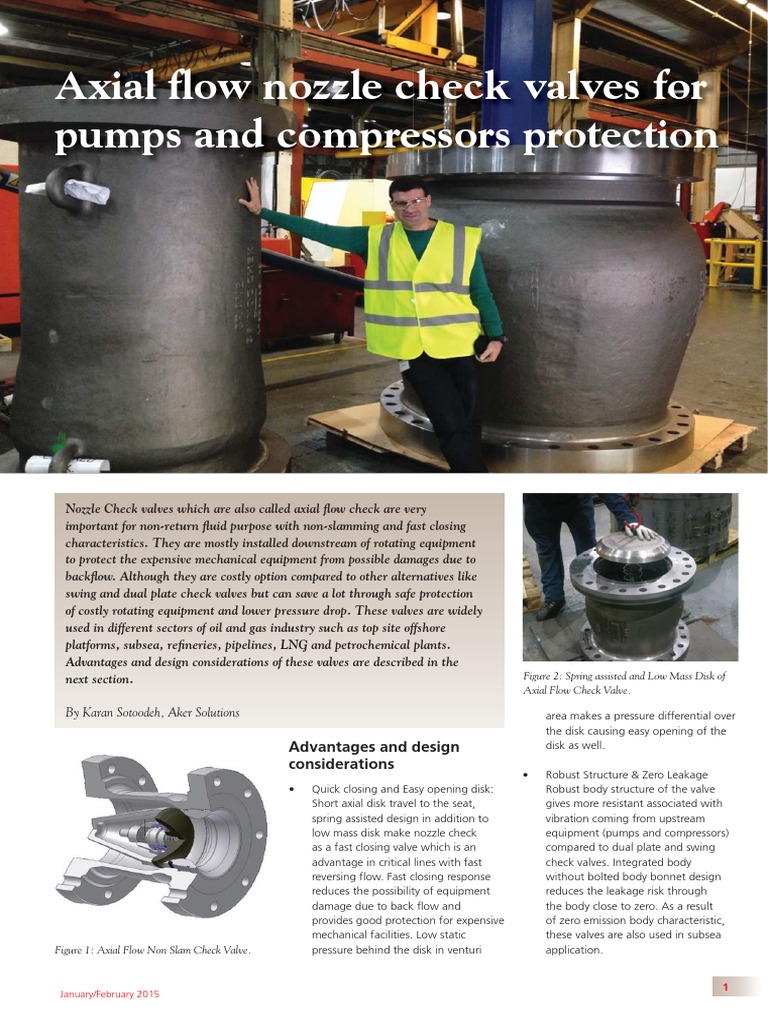 Axial Flow Nozzle Check Valves For Pumps and Compressors Protection ...