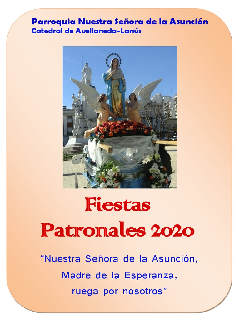 Programa Fiestas Patronales 2020 Color | PDF | Misa (liturgia) | María ...
