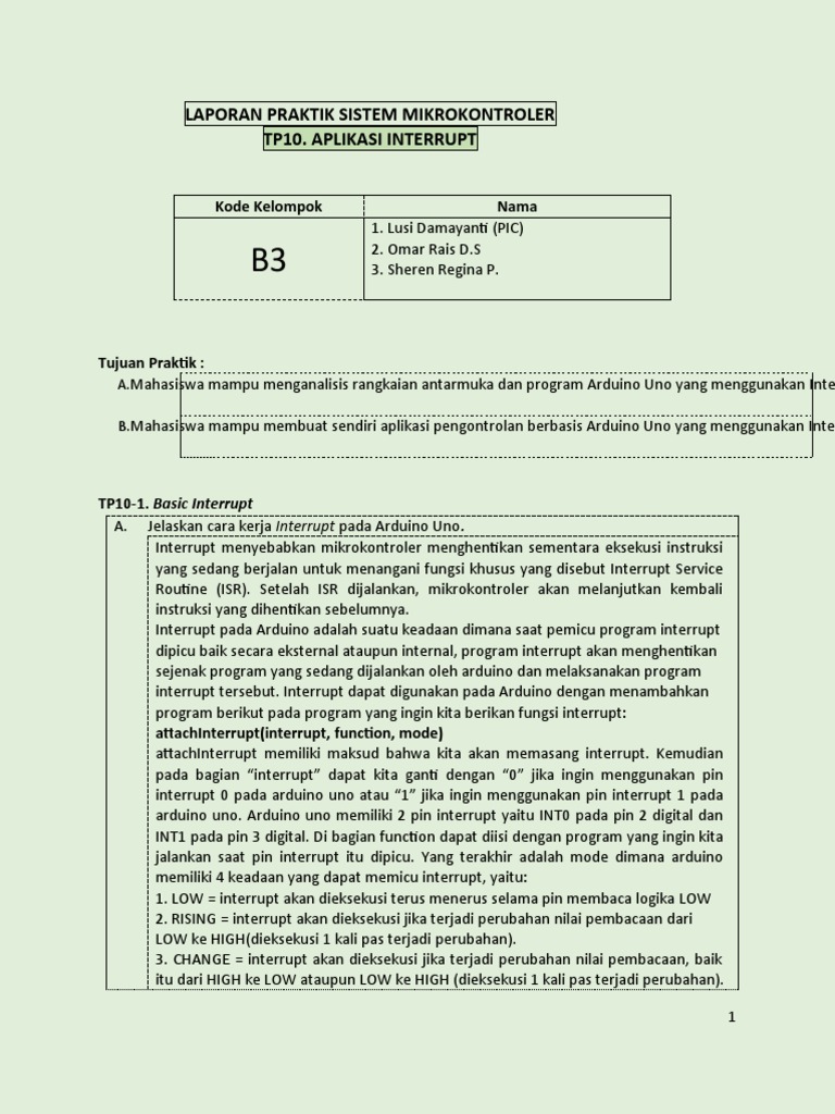 Panduan Interrupt Arduino Uno | PDF | Metode & Bahan Ajar | Komputer