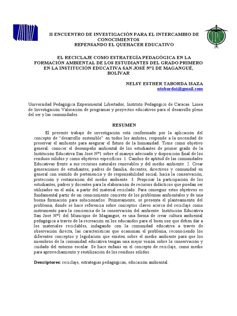 Nelsi Final | PDF | Reciclaje | Entorno natural